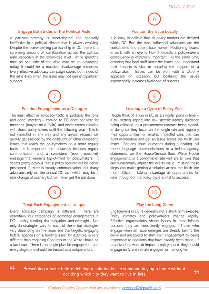 Ten Best Practices For Engaging The Federal Government - Signal Group